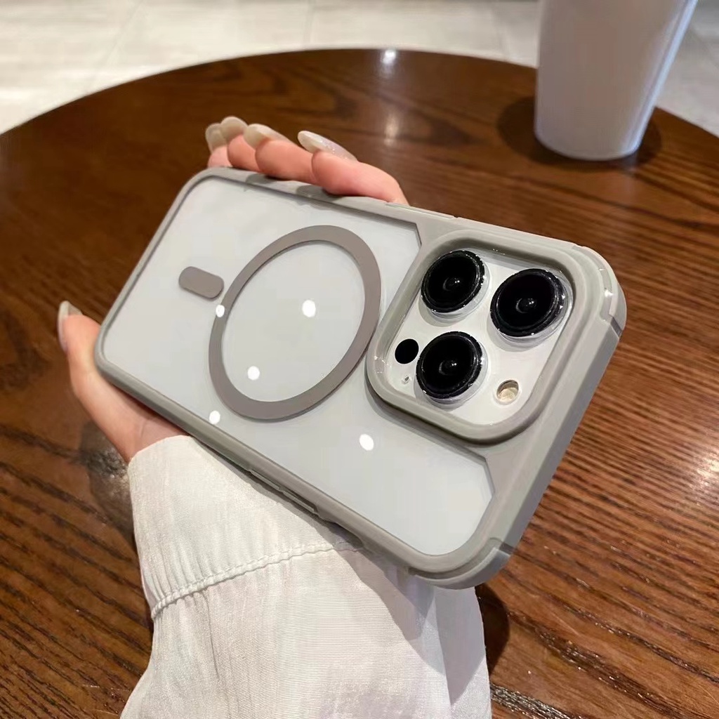 Luxury Transparent Magnetic Shockproof Phone Case for iPhone 11 12 13 ...