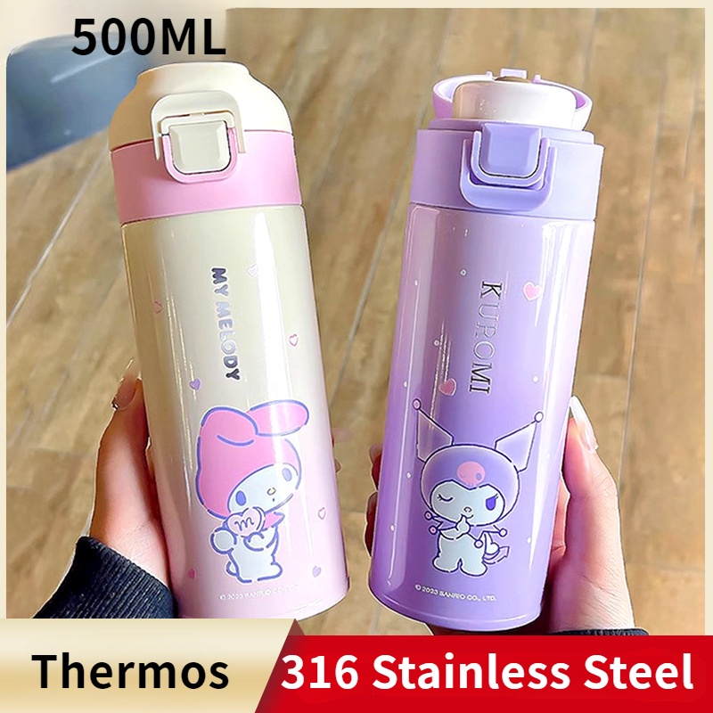 Sanrio Kuromi Cinnamoroll Thermos Tumbler for Kids Student School Direct Drinking Tumbler Hot ...