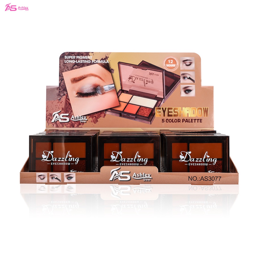 Ashley Shine 5-Color Eyeshadow With Brush For Daily Makeup Eye Make Up ...