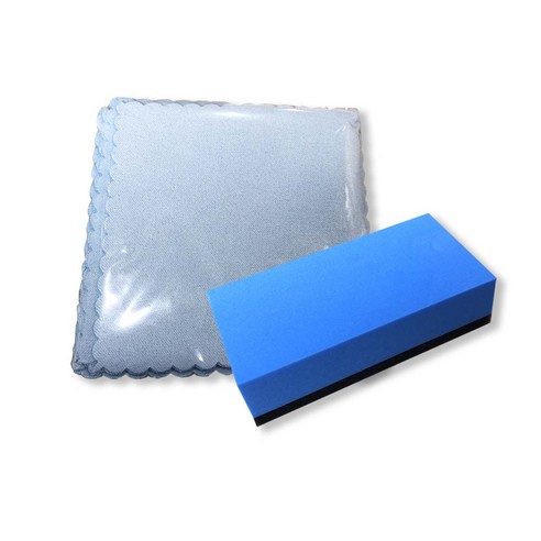 Suede applicator sponge set for glass film coating and water-repellent ...