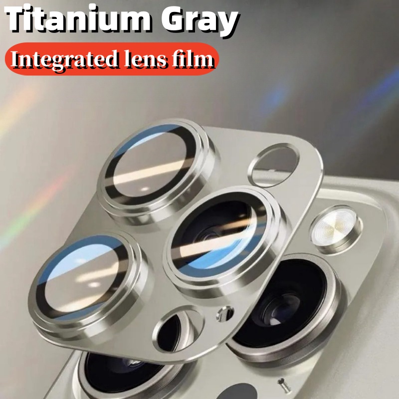 Luxury Titanium Gray Metal Camera Integrated Lens Film Protection for ...