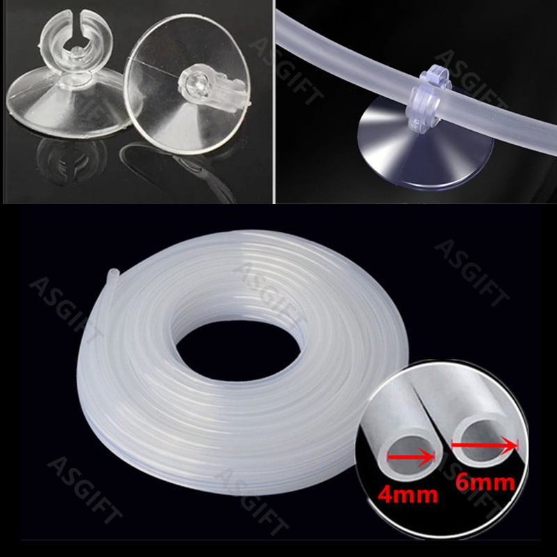 1m/2m/5m Aquarium Air Tube For Oxygen Pump Flexible Silicone Fish Tank ...