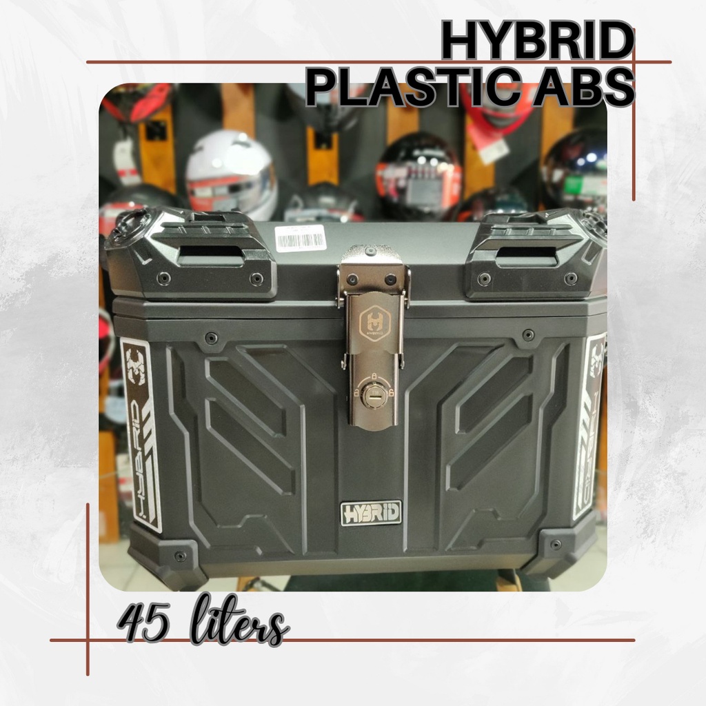 HYBRID hard plastic abs 45 liters topbox for motorcycles | Shopee ...