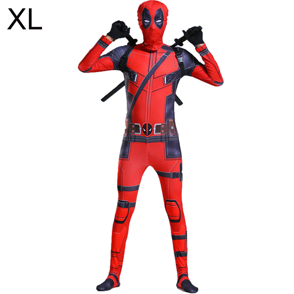 Halloween Deadpool Marvel Superhero Full Body Jumpsuit Kids Men Cosplay ...