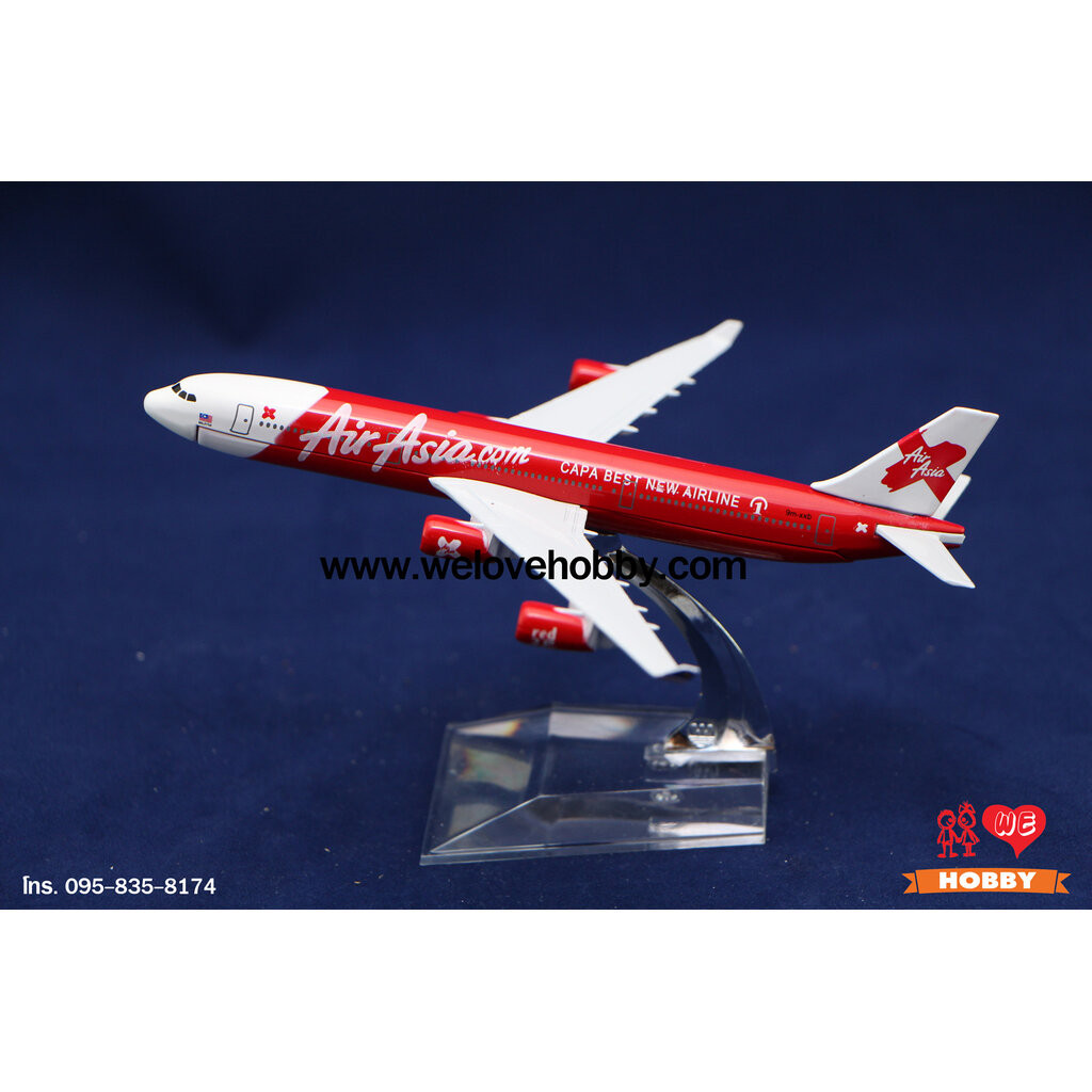 Airplane Model Air Asia X (Airbus A340) 4 Jet Red | Shopee Philippines