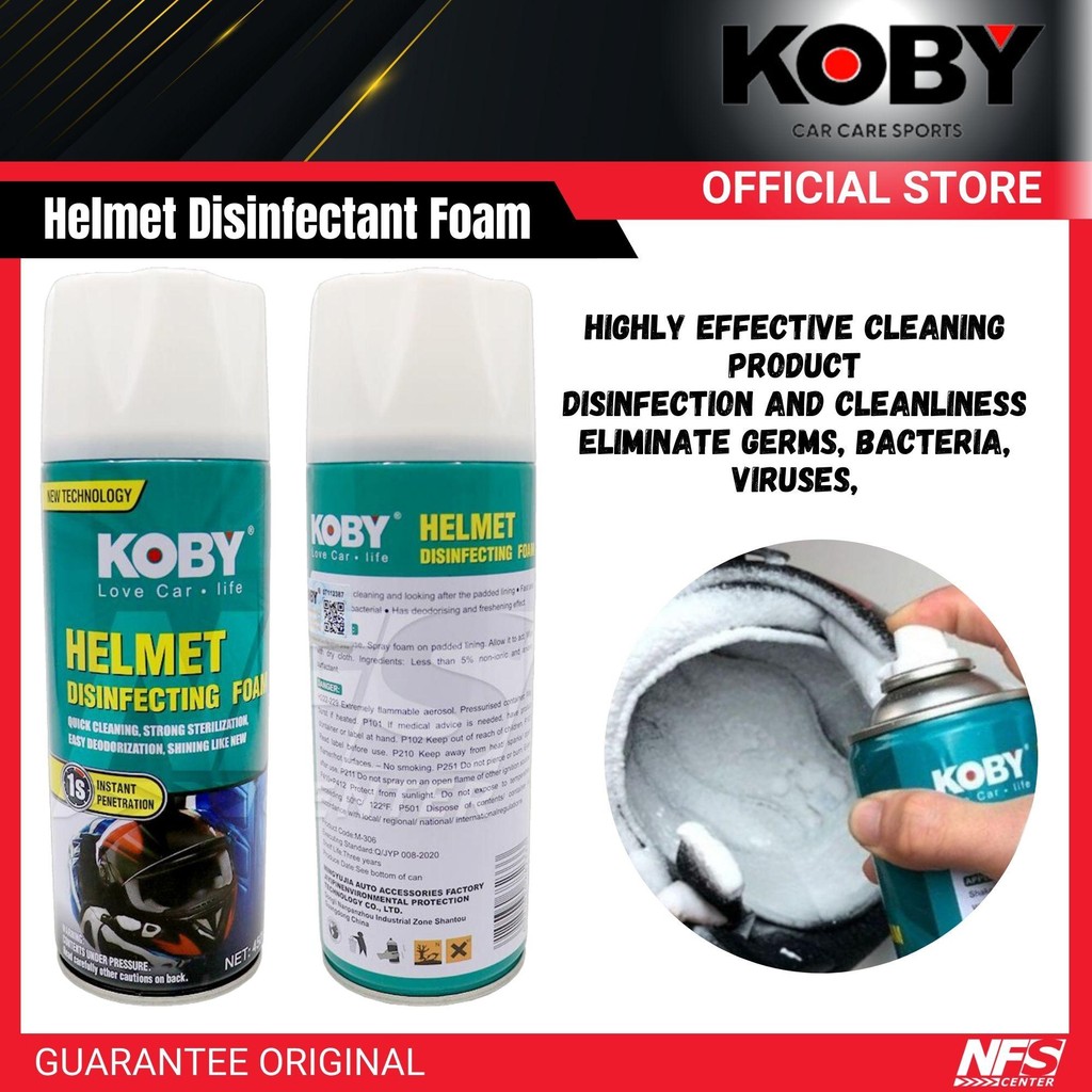 KOBY Helmet Disinfectant Foam 450ML | Shopee Philippines