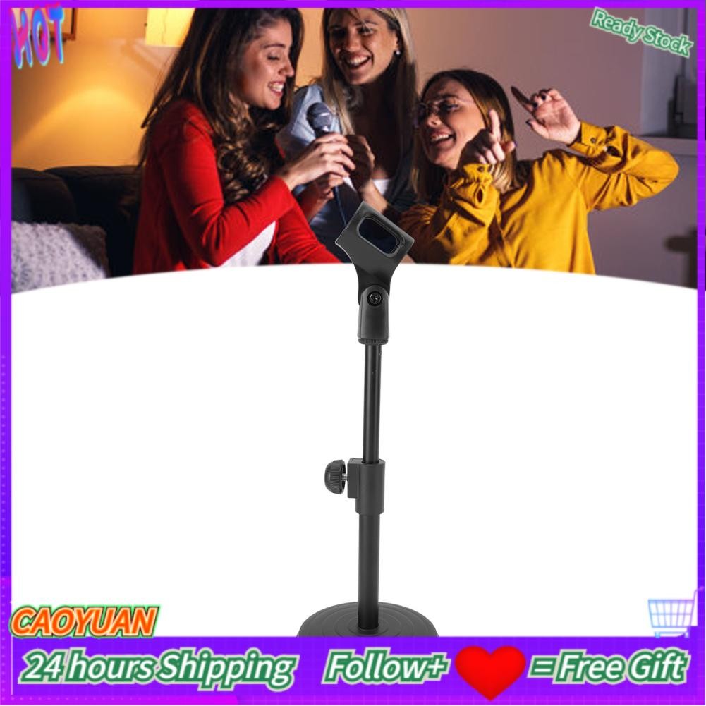 Caoyuanstore Desktop Microphone Stand with Round Weighted Base Height ...