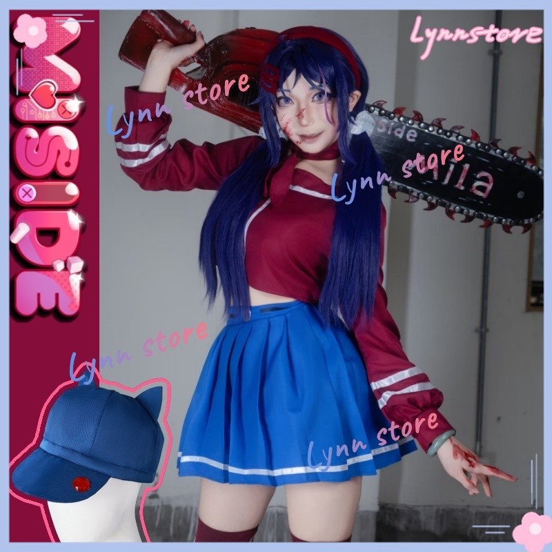 MISIDE Mita Cosplay Costume&Wig Cap-Wearing Mita Cappie Outfit Carnival ...