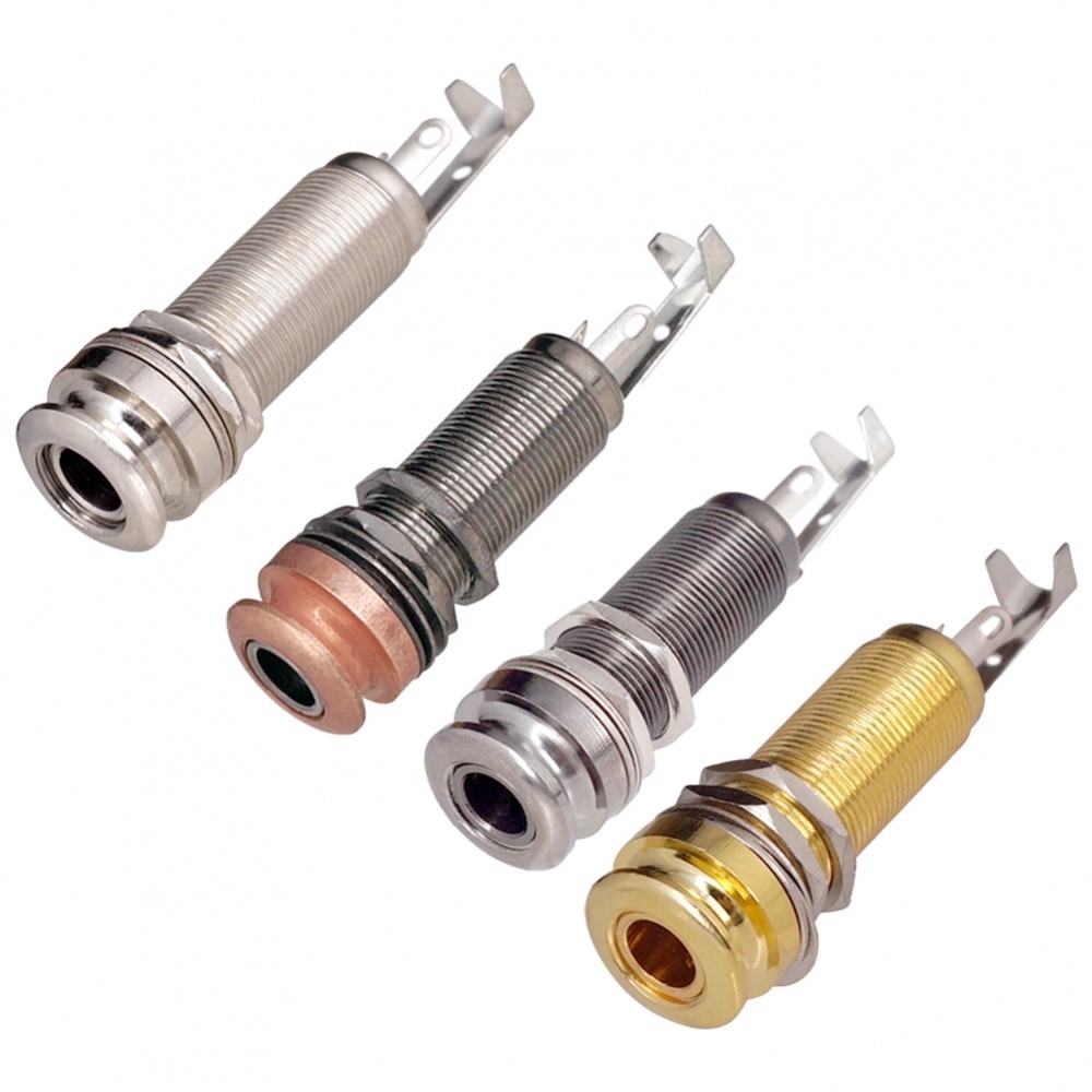 Gold Electric Guitar Output Jacks Noise 6 35mm Stereo Socket ...