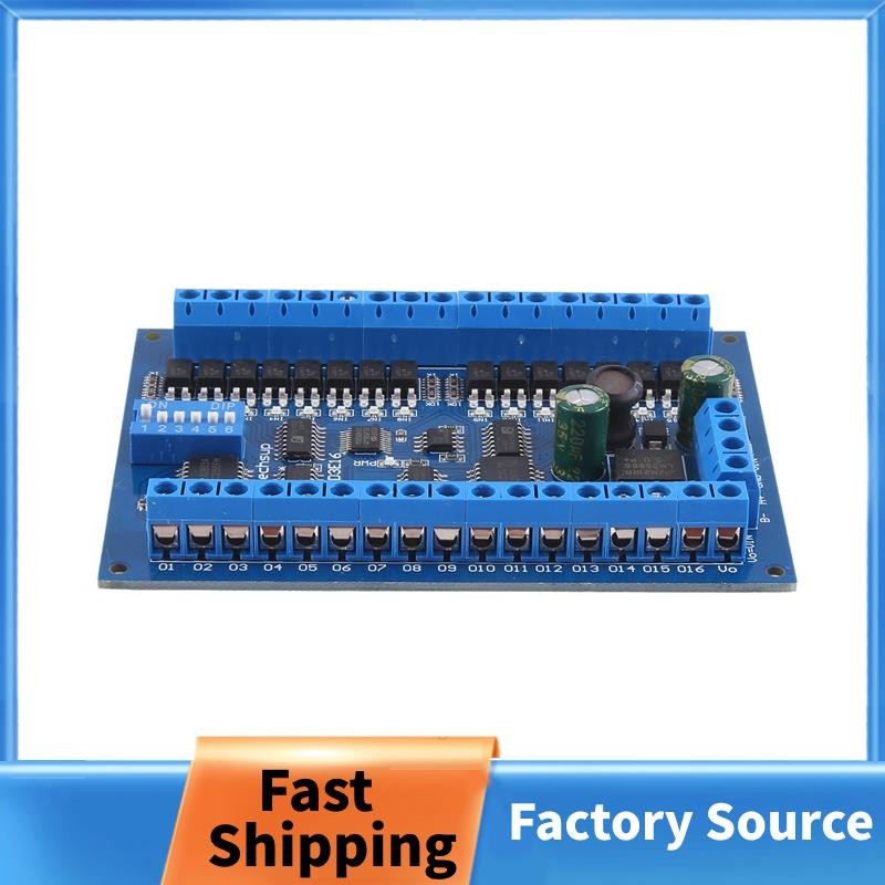 DC 12V 24V 16 Input 16 Output RS485 Remote Control Switch PLC IO Expansion Board Modbus RTU ...