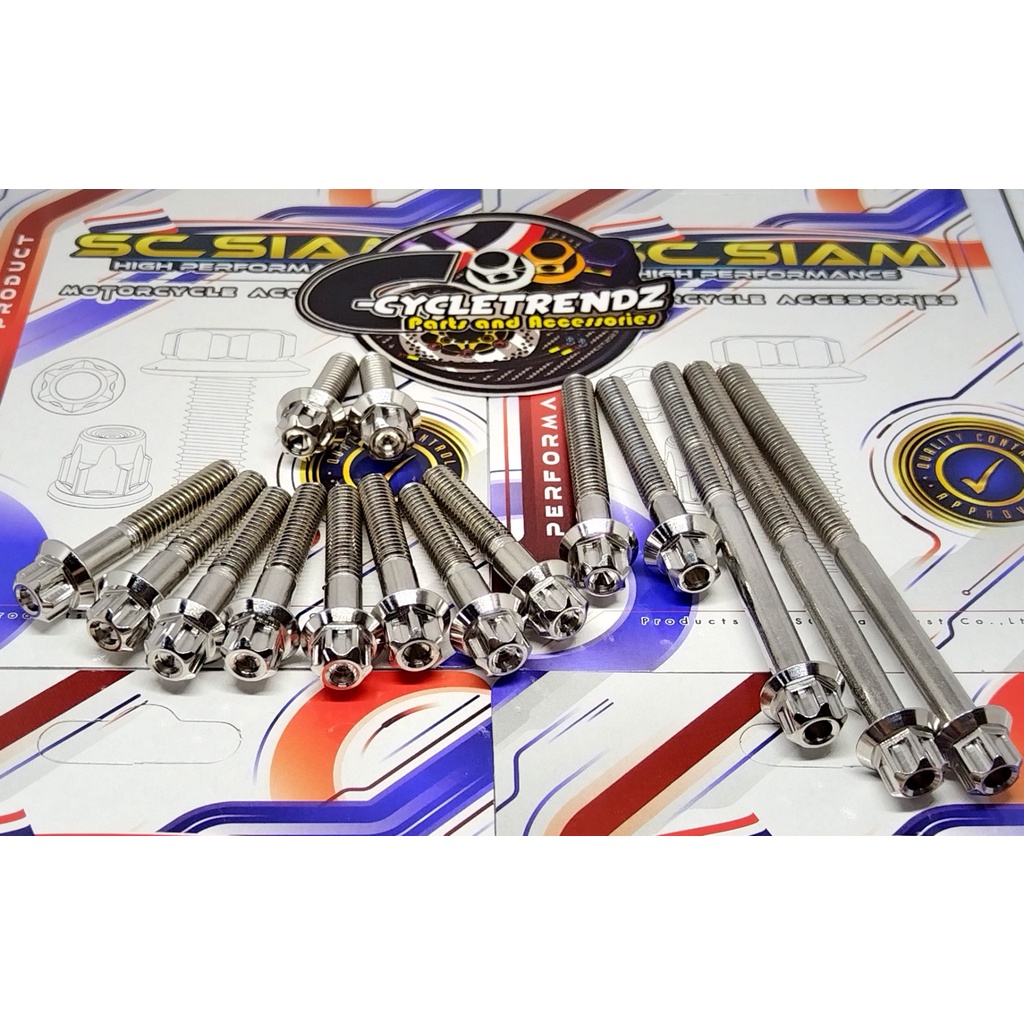 SC SIAM CRANKCASE BOLT MXI CNC / YAMAHA MXI / STAINLESS BOLTS / CRANK ...
