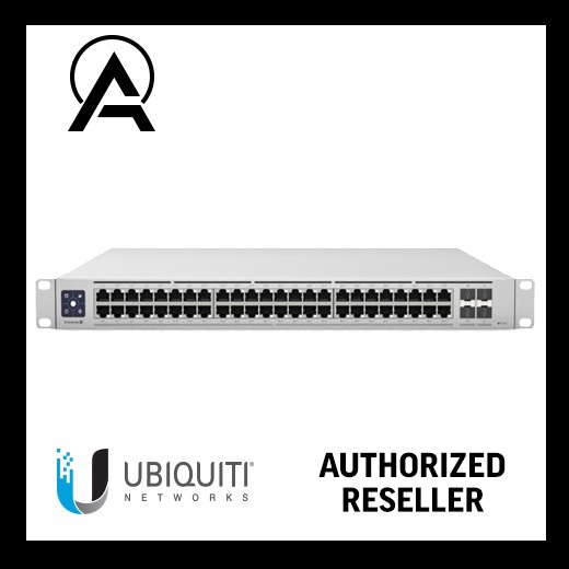 Ubiquiti Unifi USW-Pro-48-PoE Layer 3 PoE switch with (48) GbE RJ45 ports (4)10G SFP+ Ports ...