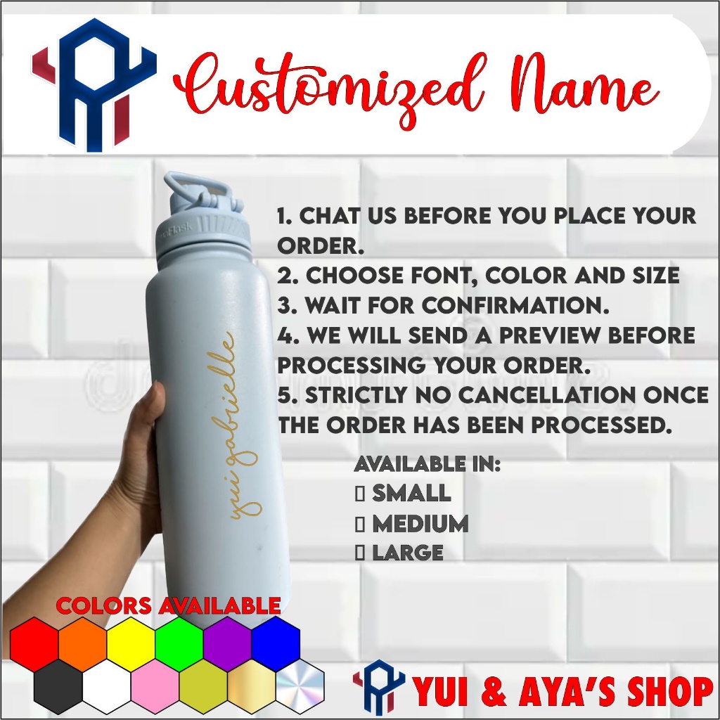 Customized name/ label for laptop, motorcycle, tumbler, car, gift or ...