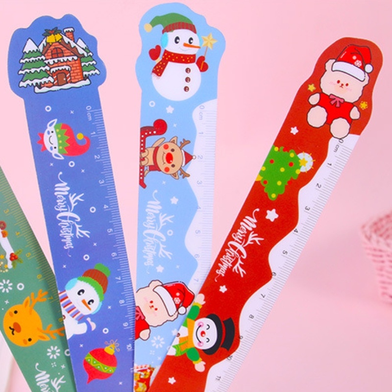 Cartoon Christmas Magnetic Ruler Stationery Rulers Student Soft Design ...