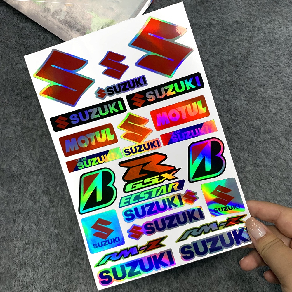 SUZUKI Logo Laser Motorcycle Sticker Decor Scooter Motor Bike Body ...