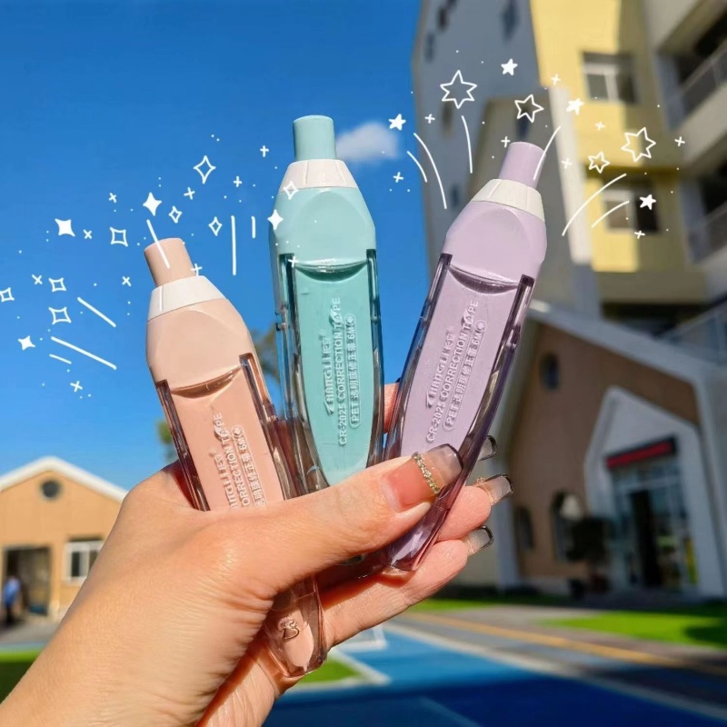 Press Type Kawaii Correction Tape Replaceable Fillings White Out ...
