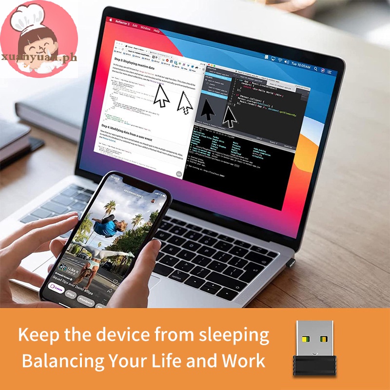 Xuan Mini Automatic Mouse Jiggler Mover Undetectable Usb Automatic Move Cursor Shaker Plug And