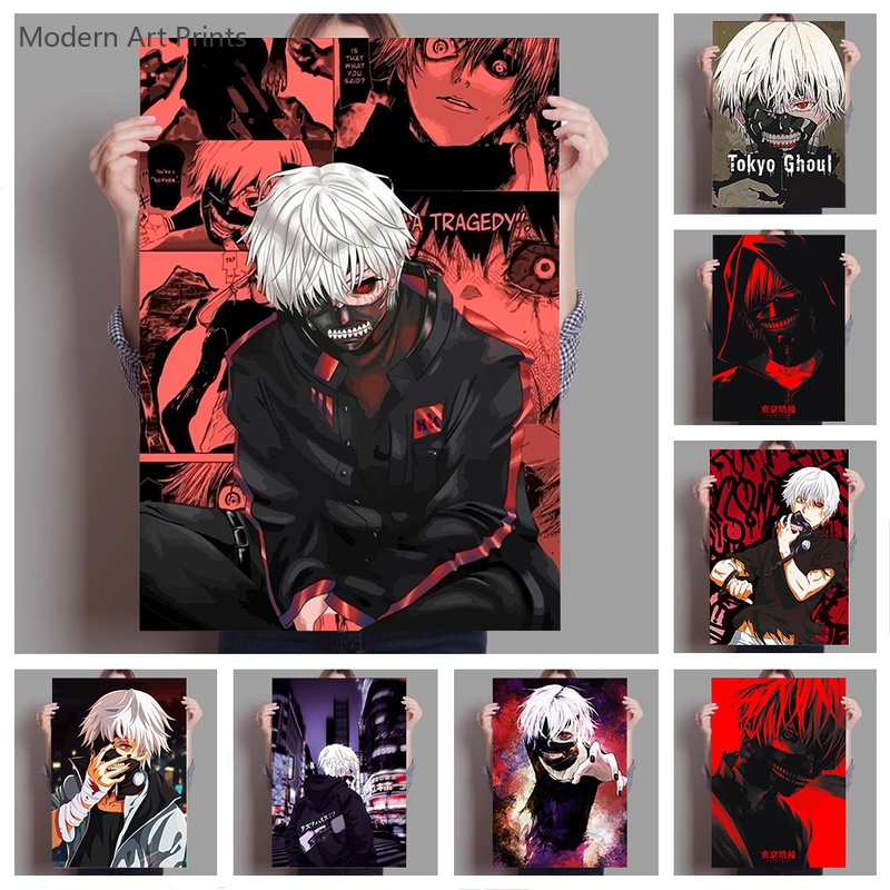 Japanese Anime Tokyo Ghoul Kaneki Ken Posters Wall Art Canvas Painting ...