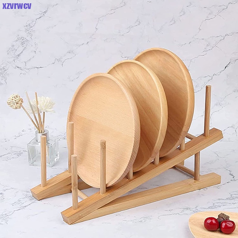 Bamboo Wooden Dish Rak Pinggan Sinki Plate Rack Tray for Storage Dish ...