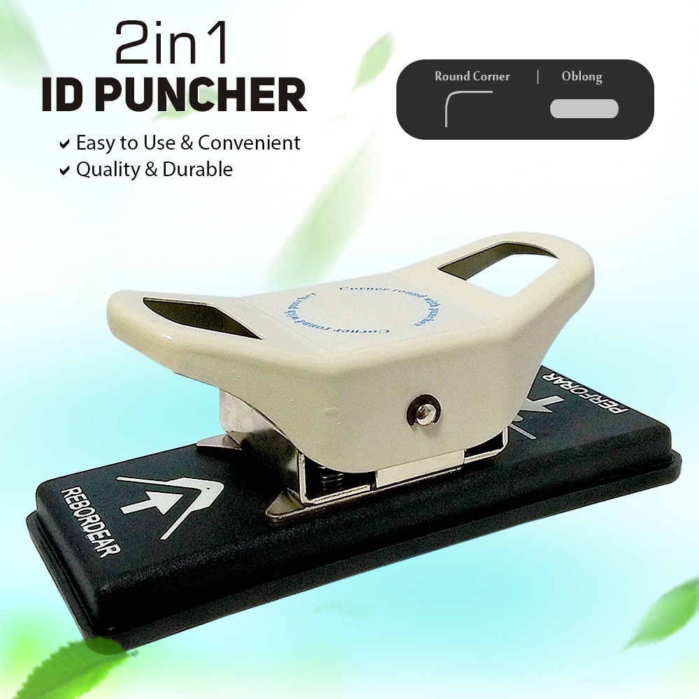 PVC ID Card Puncher 2 in 1 【 Corner / Oblong 】 Hole Puncher Tool Quaff ...