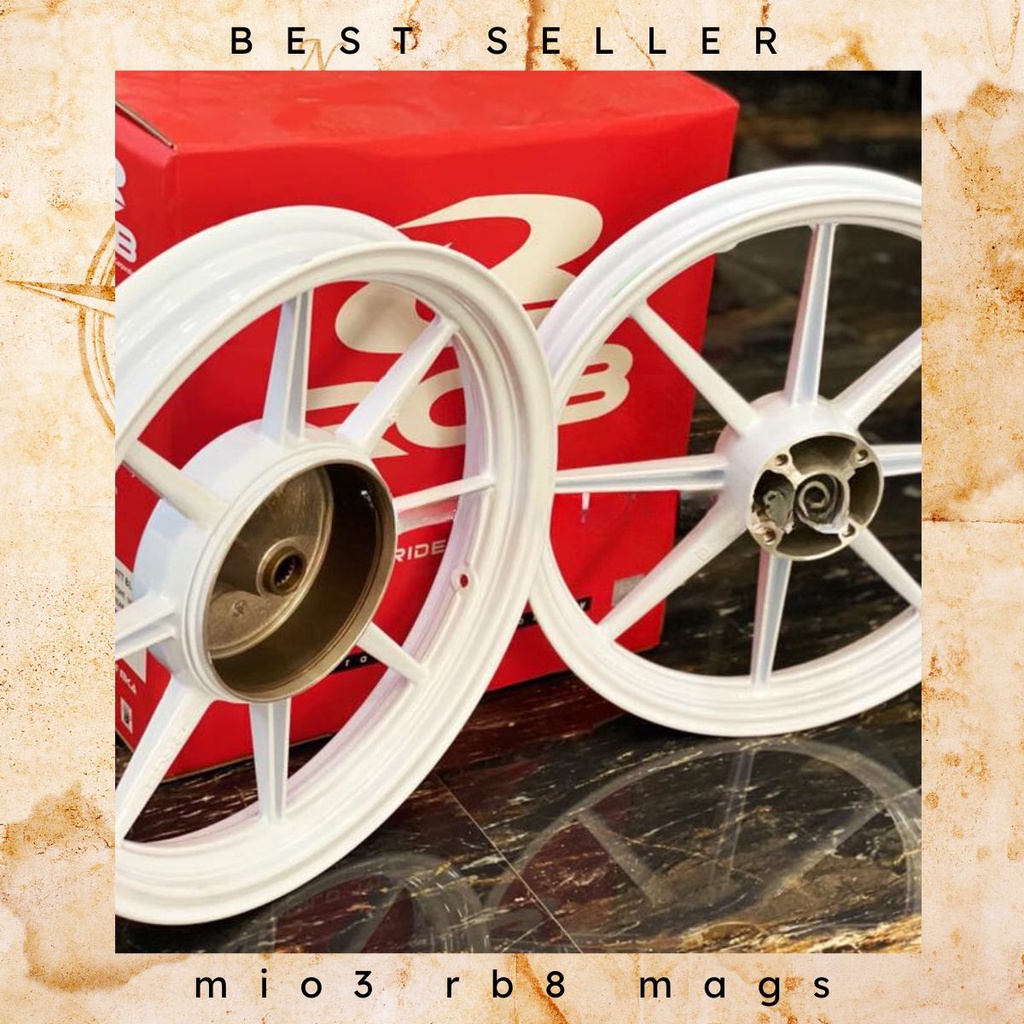 racing boy sports rim sp811 rb8 mags white yamaha mio 125 | Shopee ...