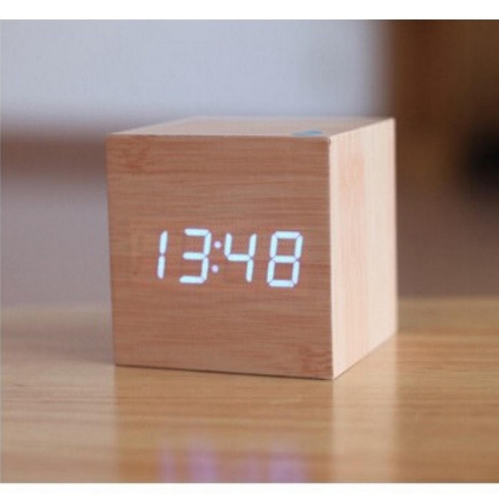 KAYU Houseen Wooden LED Digital Clock | Shopee Philippines