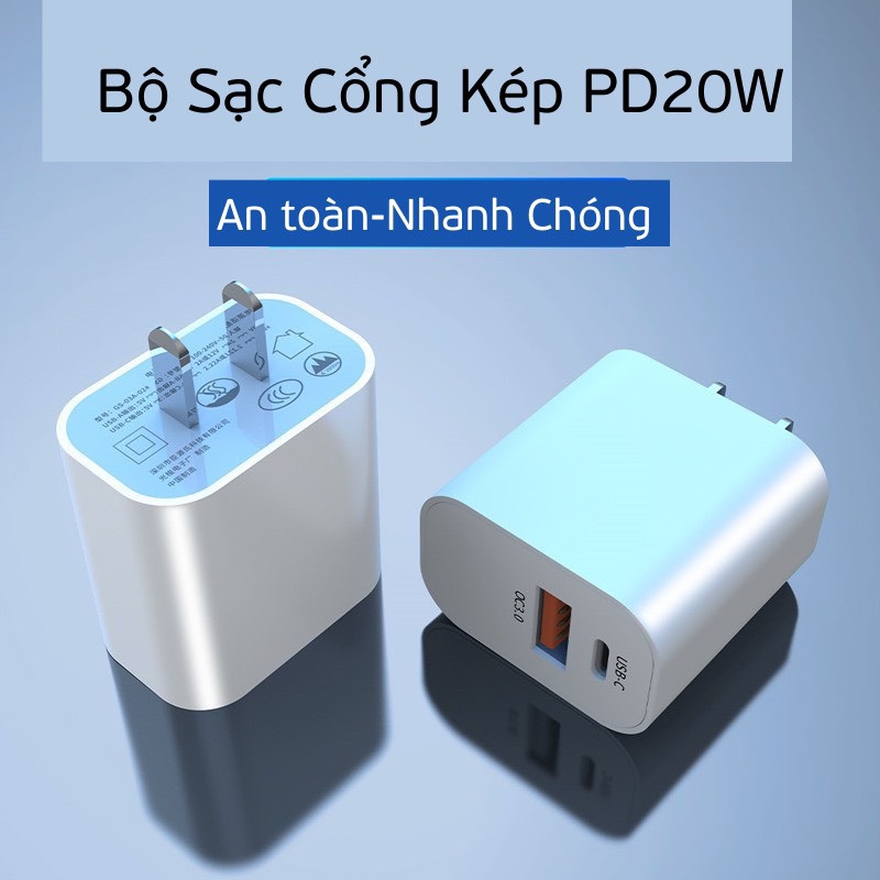 Pd Fast Charger 20W 3C 2 Charging Ports Type C & USB, High Quality Products With 3C Certified ...