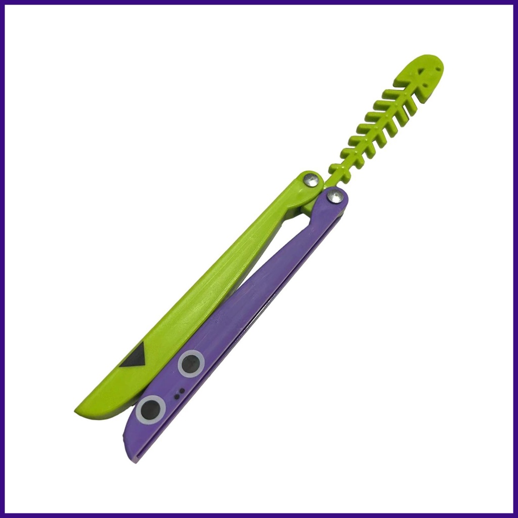 Butterfly Knives Toy Sakaban Snapper Fish Bone Shape Sensory Toy 3D ...