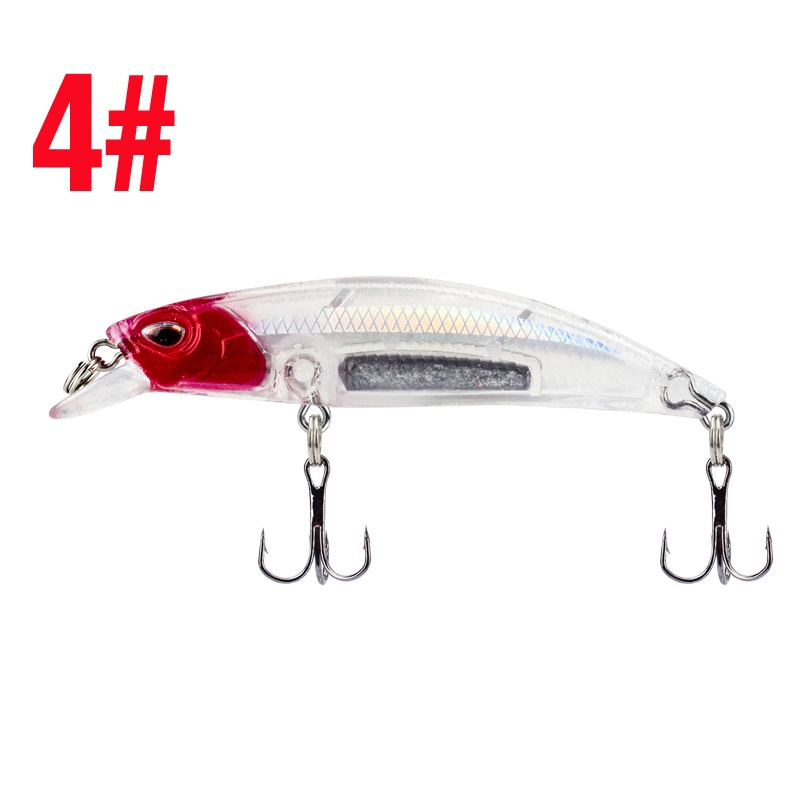 1PC 6.7cm/6.3g Minnow Sinking Lure Artificial Long Casting Lure 3D Eyes SwimBait 8 Colors Laser ...