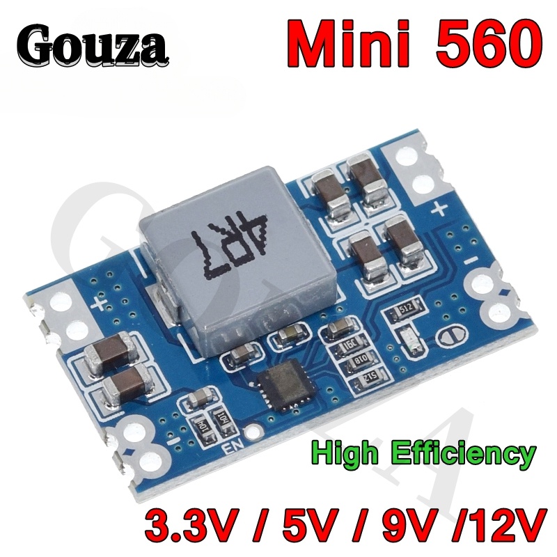 High Efficiency Output 3.3V 5V 9V 12V 5A mini560 Step Down DC-DC ...