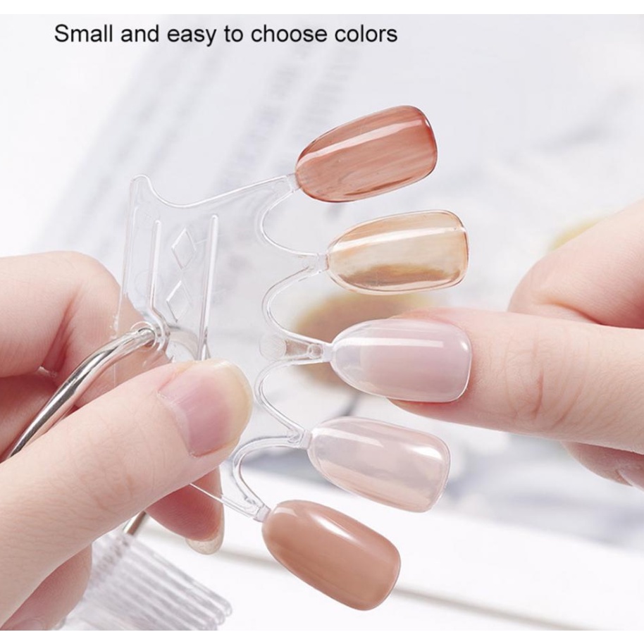 Nail Art Fan Shaped Gel Polish Coloring Showing Shelf Foldable Card ...