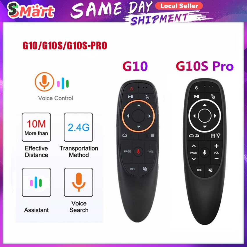 Smart Voice Remote Control Wireless Air Fly Mouse 2.4g G10 G10s Pro ...