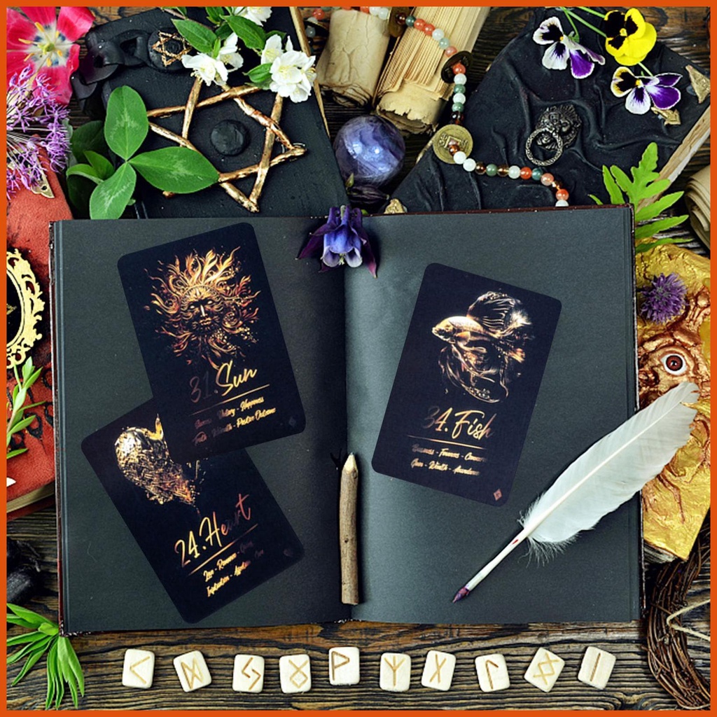 Tarot Decks Fortune Golden Deep Lenormand Tarot Divination Tarot ...
