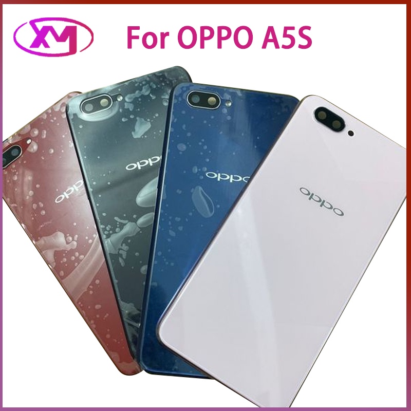 For OPPO A3S Back Battery Cover With Middle Frame Rear Panel Door ...