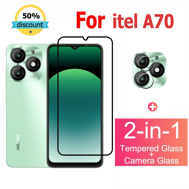 Itel A70 Tempered Glass Screen Protector For Itel P55 S23 Plus A70 A60 ...