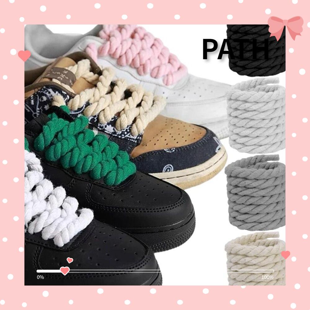 PATH 2PCS Thick Rope Laces, 10Colors High Quality Solid Color Laces ...