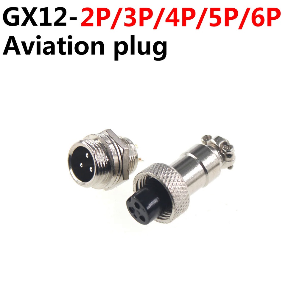 10pair GX12 Aviation socket Male & Female 2/3/4/5/6/7Pin 12mm Wire ...