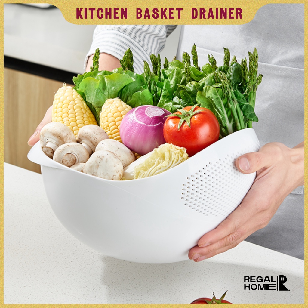 Kitchen Helper Rice Washing Drainer Bowl Vegetable/fruit Washing ...