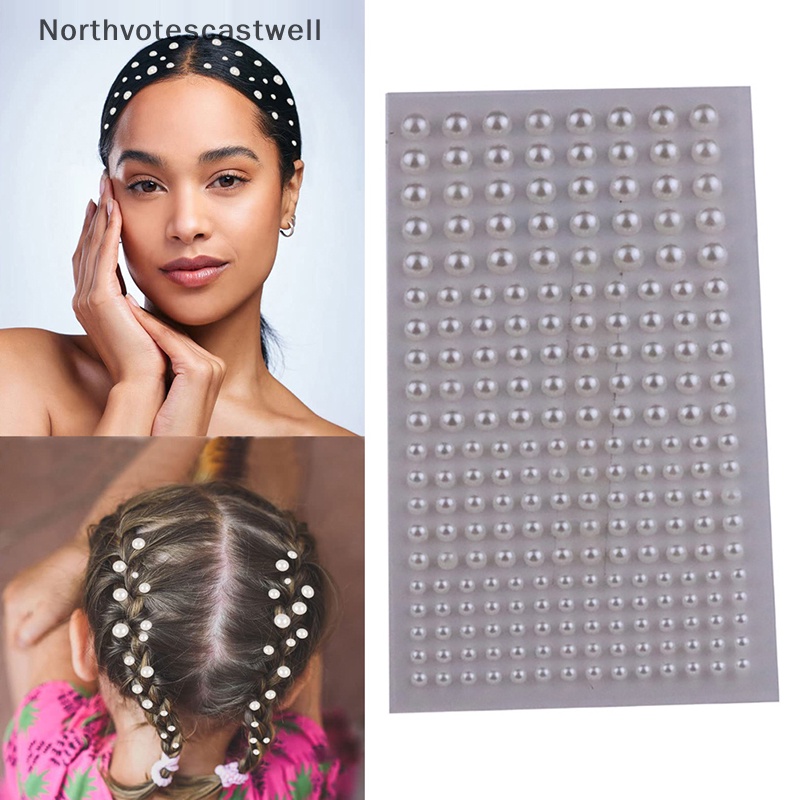 Well Hair Pearls Stick On Self Adhesive Pearls Stickers Face Pearls ...