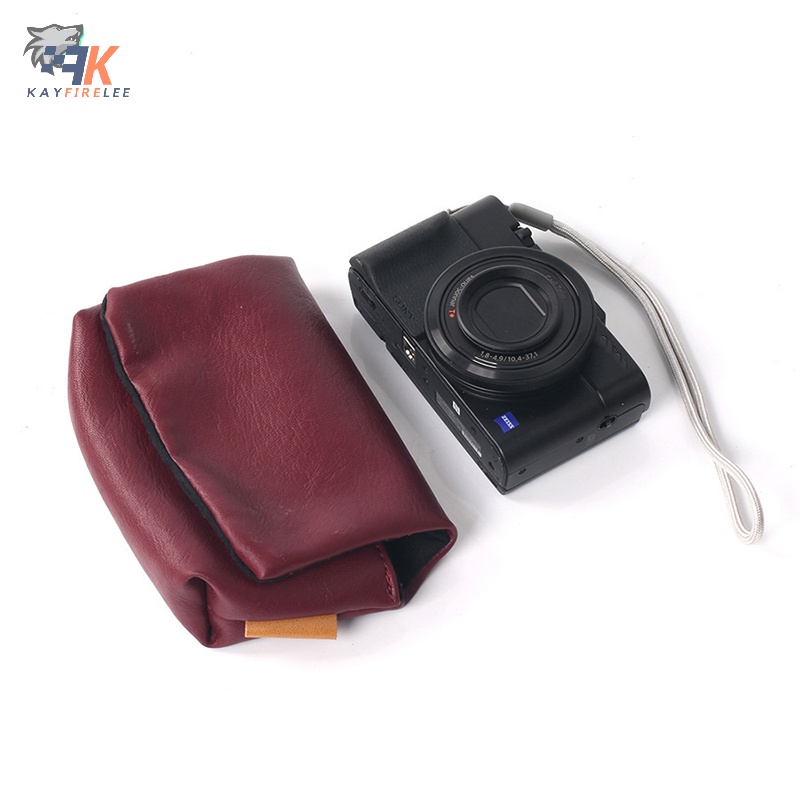 (KFL) PU Leather Camera Bag Soft Case Cover For Fujifilm X100V X100F X100T X100S XF10 X30 X10S ...