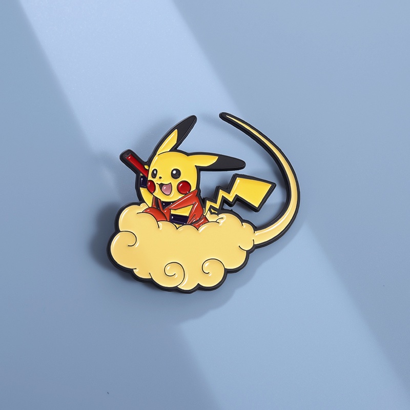 Cartoon Pokemon Pikachu Enamel Pin Anime Game Brooches Pocket Monster ...