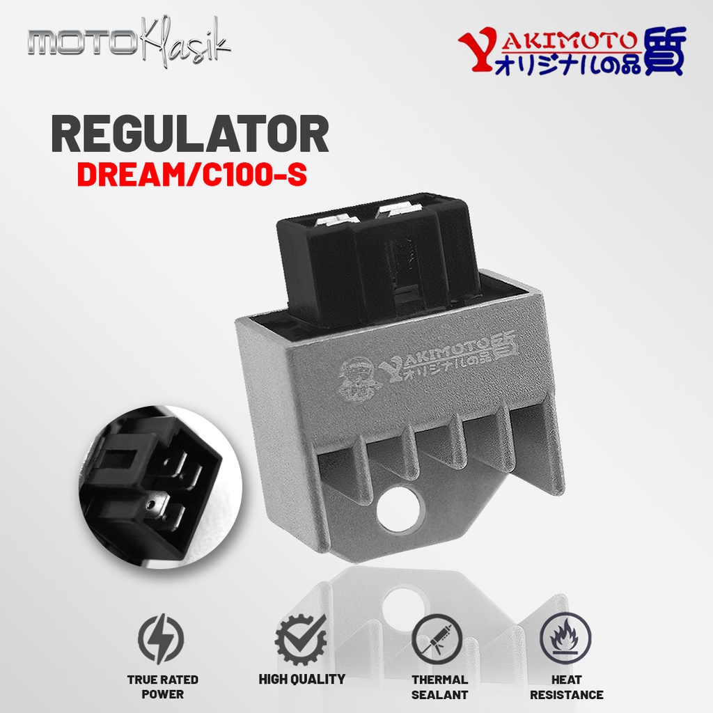 YAKIMOTO REGULATOR / RECTIFIER 4PINS FOR HONDA DREAM / C100 MOTORCYCLE ...
