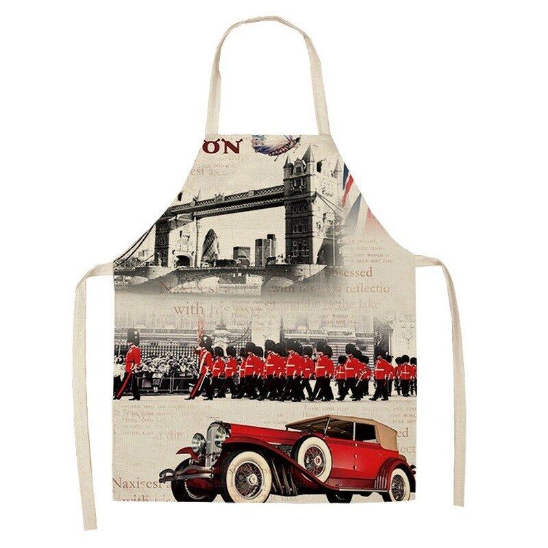 Building car pattern House cleaning Men kitchen apron Woman kitchen ...