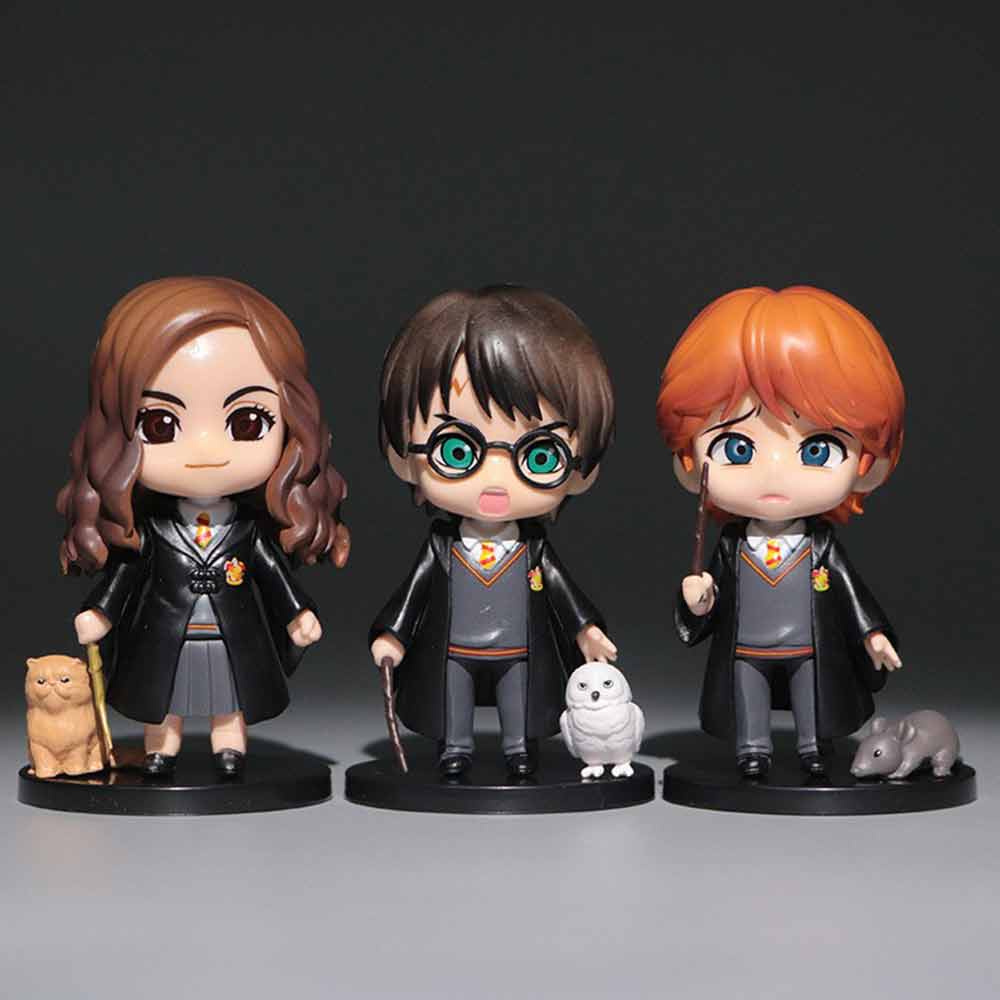 3pcs/set Movie Harry Potter Hermione Ron Weasley PVC Figure | Shopee ...