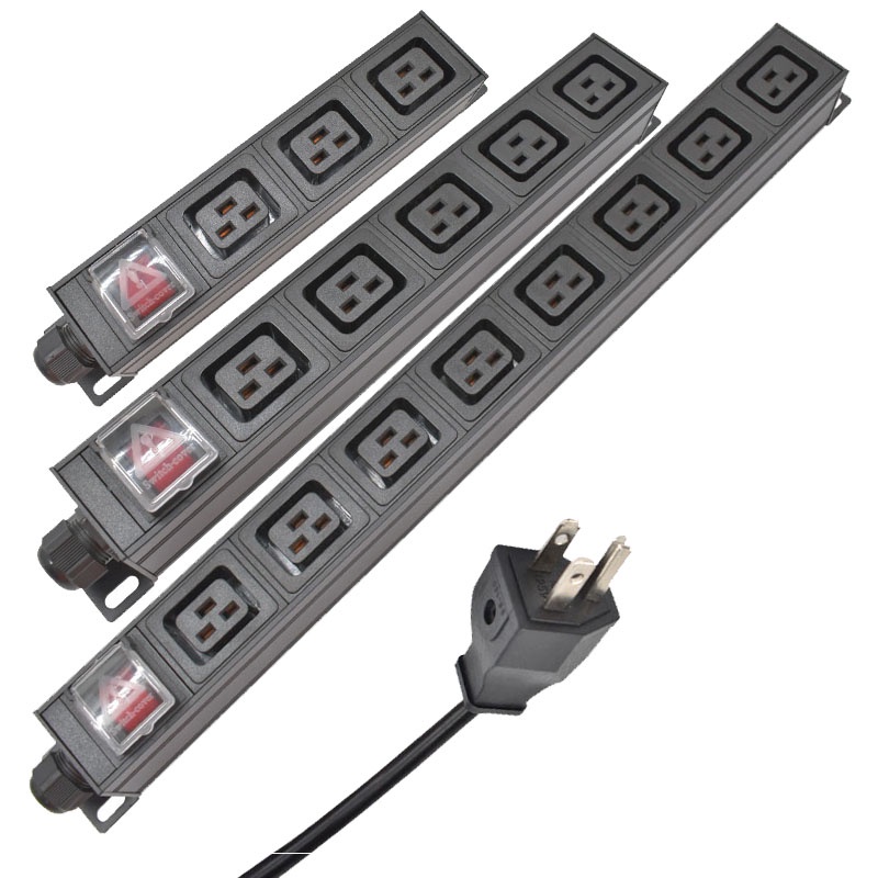 Pdu Power Distribution Unit Double Break Switch Iec C19 Socket Us Plug Extension Socket 16a