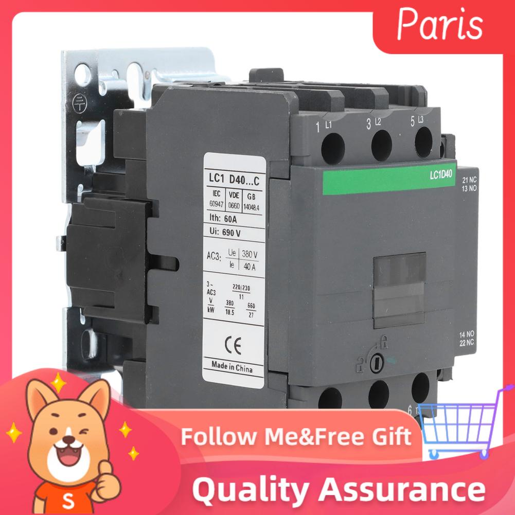 Superparis Low Voltage AC Contactor 1 Normally Open Closed LC1D40 Electronic 40A 380V Rated ...