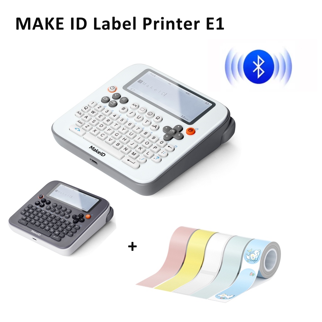 Makeid Label Maker E1 - Bluetooth Rechargeable Label Maker Machine ...