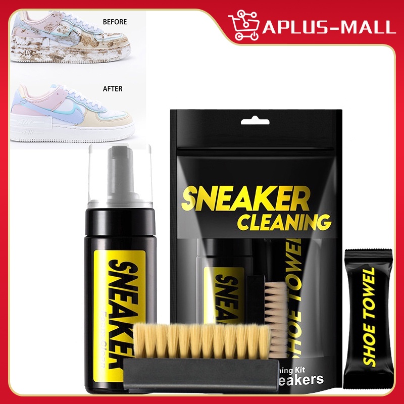 3 In1 White Shoe Cleaner Kit Premium Sneakers Dry Cleaning Kit Foam ...