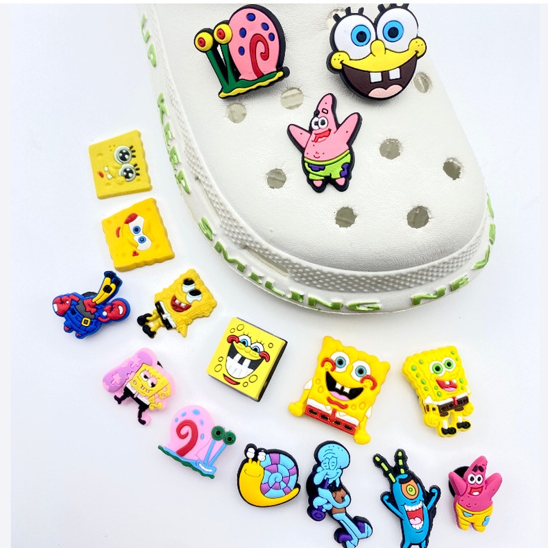 Cartoon Patrick Star Shoe Charms SpongeBob Jibbits for croc Starfish ...