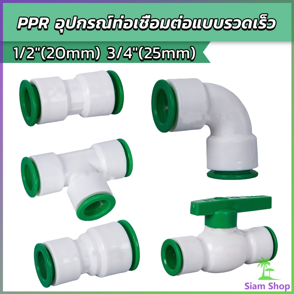 SIAM fitting Valve Water pipe Connection PPR Gate DN15 DN20 Fittings ...